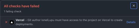 Deployment Request Did Not Have A Git Author With Access Help Vercel Community