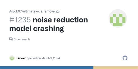 Noise Reduction Model Crashing Issue Anjok Ultimatevocalremovergui GitHub