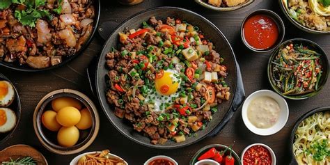 Sisig On The Table Premium Ai Generated Image