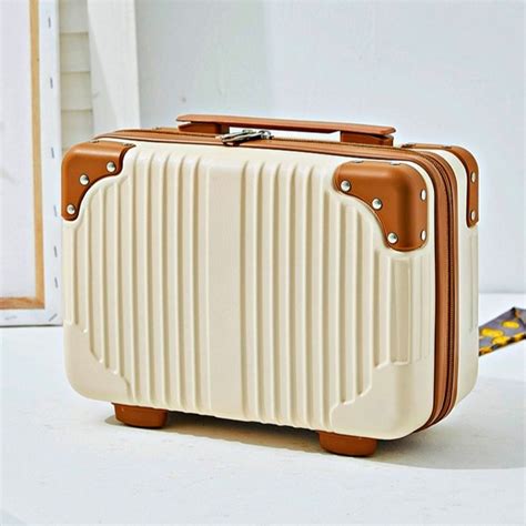 🔥 Ready Stock 🔥 Hand Carry Mini 14 Suitcase Small Hard Shell Cosmetic Travel Hand Luggage