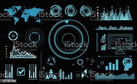 Hud 인터페이스 요소 세트의 크리에이티브 벡터 일러스트레이션 투명 미래 배경에서 격리된 인포그래픽 Sci Fi 아트 디자인 템플릿 추상미래 개념 과학 가상 그래픽 대시보드
