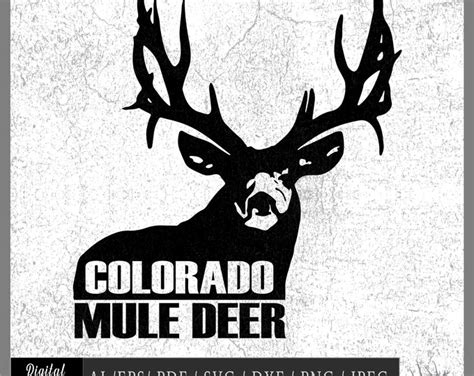Mule Deer 5 Vector Eps Ai Svg Pdf Dxf Png Jpeg Buck