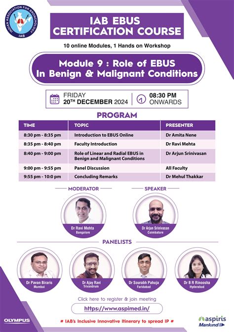Online Ebus Certification Course By The Indian Association For Bronchology