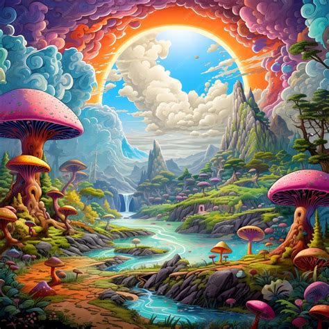 Premium Photo Psychedelic Art Of Nature Landscape
