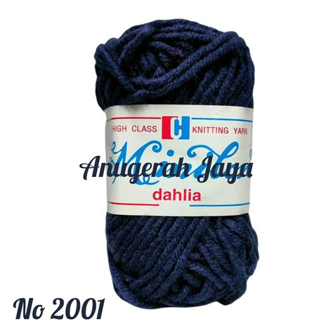 Jual Benang Wol Besar Benang Minilon No 2001 Biru Tua Shopee Indonesia