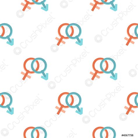 Male And Female Gender Signs Pattern Seamless Stock Vector 4067738