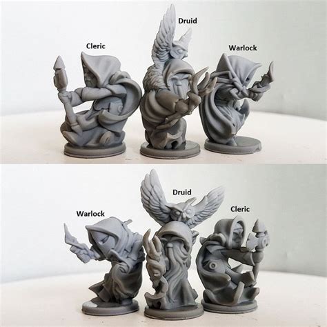 Dnd Miniature Set Dnd Class Minichibi Dnd Miniaturebarbarianbardc