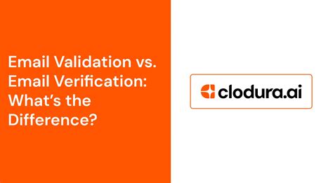 Email Validation Vs Email Verification Whats The Difference Clodura