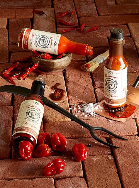 Very Hot Spicy Sauce Set 3 Sauces Dawsons Hot Sauce Condiments And