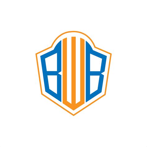 Bwb Abstract Monogram Shield Logo Design On White Background Bwb Creative Initials Letter Logo