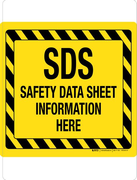 Sds Safety Data Sheet Information Here With Black And Yellow Hazard