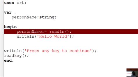 Class Demonstration Using Pascal Youtube