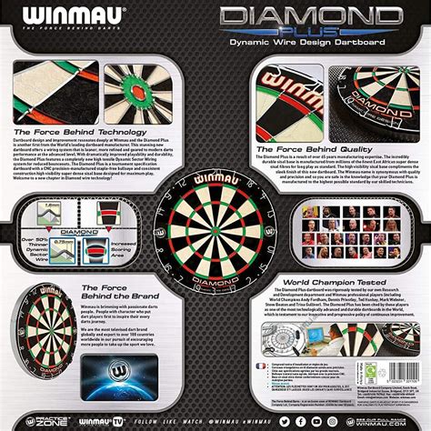 Winmau Diamond Plus Bristle Dart Board Trainingsboard
