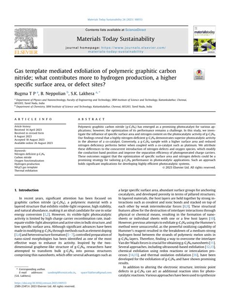 Pdf Gas Template Mediated Exfoliation Of Polymeric Graphitic Carbon