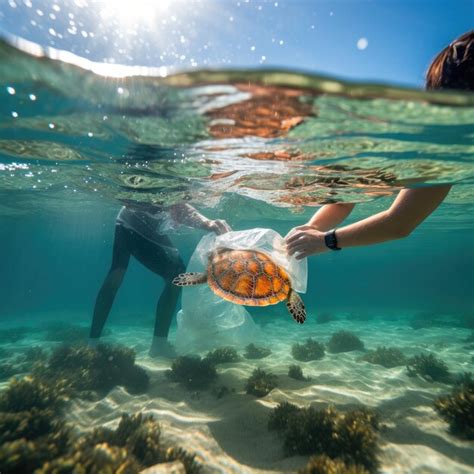 Premium Ai Image Environmental Conservationists Releasing Sea Turtles