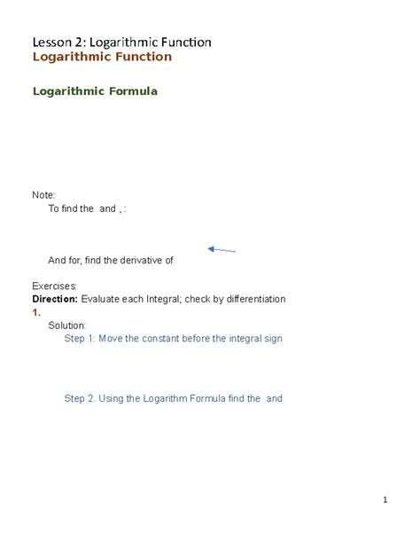 Lesson 2 Logarithm Function Lesson 2 Logarithmic Function Logarithmic Function Logarithmic