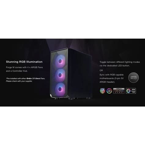 TECWARE FORGE M OMNI TG ARGB MATX CASE BLACK PURE WHITE Computers Tech Parts Accessories