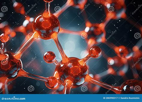 3d Render Abstract Molecular Structure Stock Illustration Illustration Of Macro Abstract