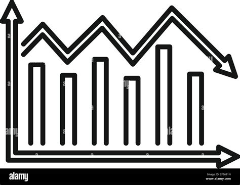 Finance Graph Chart Icon Outline Style Stock Vector Image And Art Alamy