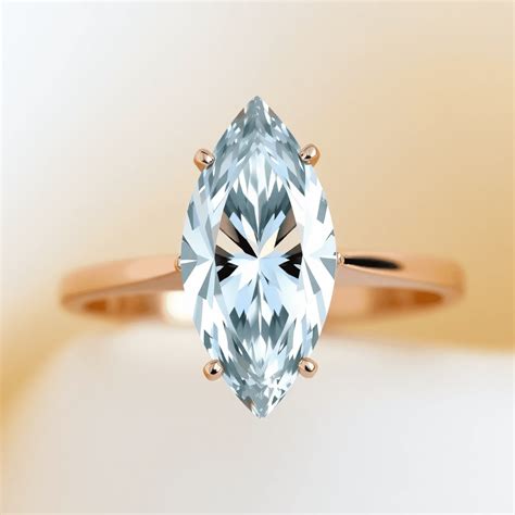 A Close Up Of A Marquise Diamond Ring Highlighting Its Elongated Shape