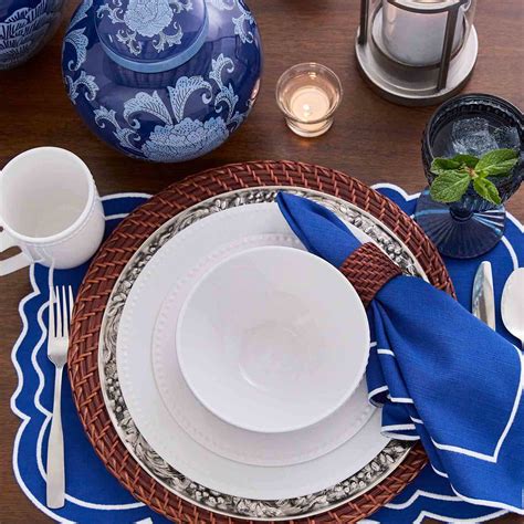 Providence White Beaded Dinner Plate