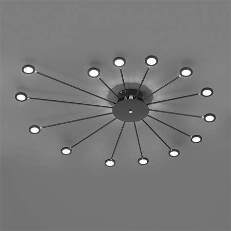 Peacock Led Ceiling Light 15 Bulb Black Lightsie
