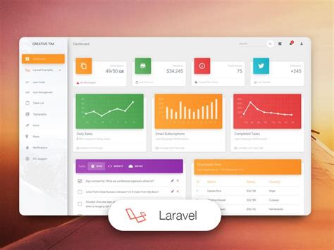 Material Dashboard Laravel BS FREE