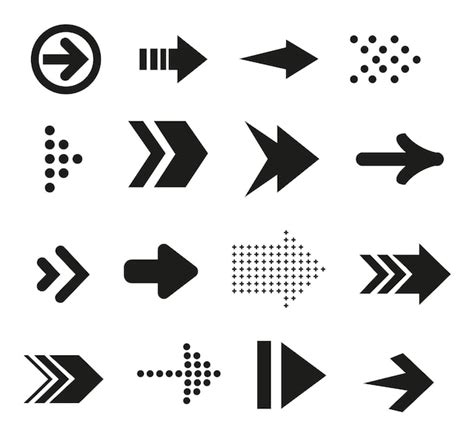 Premium Vector Arrow Set Collection Of Arrow Icons Arrow Flat Style Isolated On White