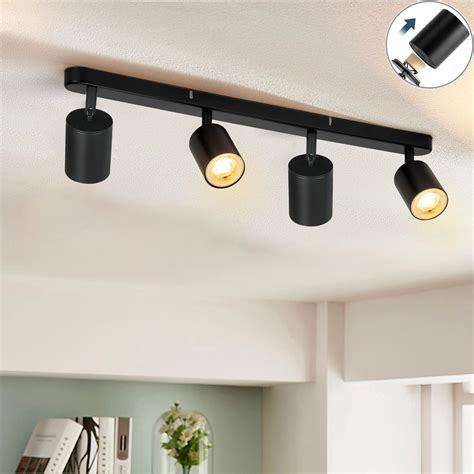Sggshennan 4 Way Track Lighting Kit Flexibly Rotatable Track Light