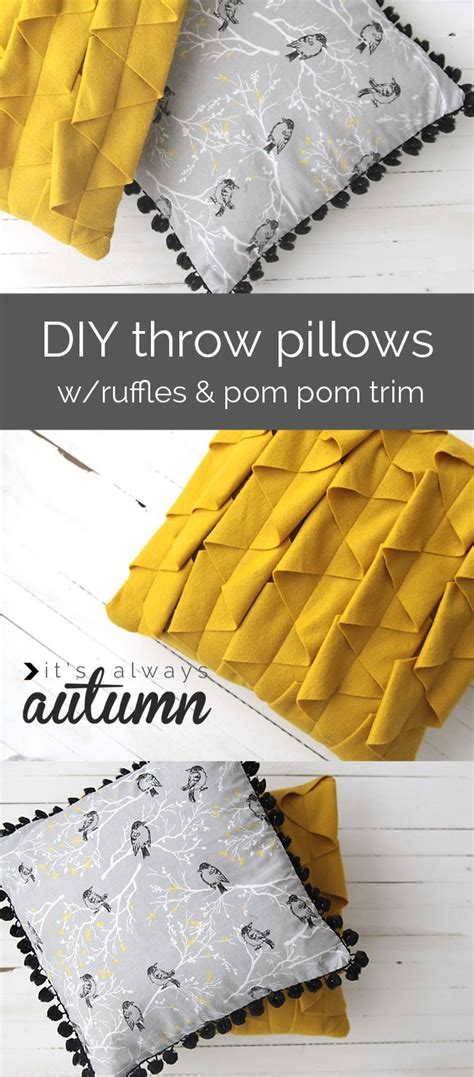 Diy Decorative Throw Pillows Sewing Tutorial