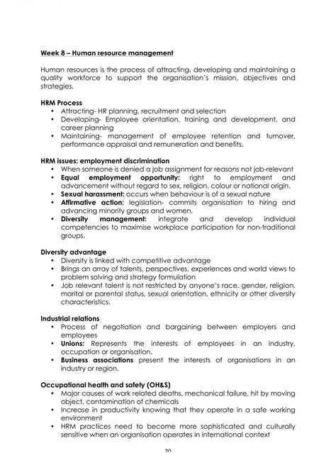 Mgc1010 Summary Notes Mgc1010 Introduction To Management Monash Thinkswap