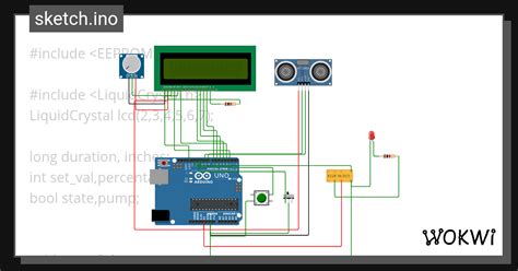 WATER LEVEL CONTROLLER Copy Wokwi ESP32 STM32 Arduino Simulator