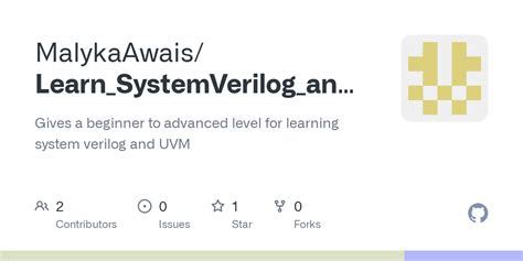 Github Malykaawaislearnsystemveriloganduvm Gives A Beginner To Advanced Level For