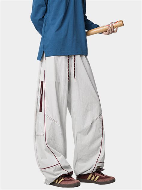 Foxview Unisex Three Proof Colorblock Striped Curved Cut Pants