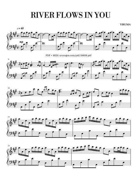 [sheet] River Flows In You Yiruma Piano Pdf Chords Piano Mp4 Midi