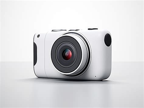 Premium Ai Image Modern Pocket Camera Isolated White Background
