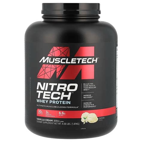 Buy Muscletech Nitro Tech Whey Protein 4lbs Vanilla In Dubai Abu