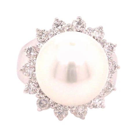 Tiffany And Co Platinum Diamond And Pearl Ring At 1stdibs Pearl