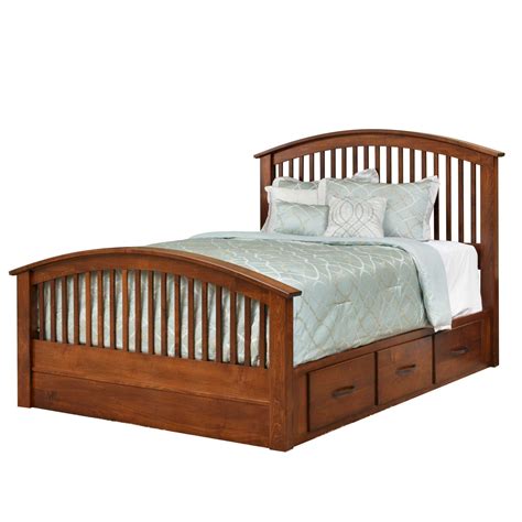 Amish Concord Solid Wood Arched Spindle Bed Snydersfurniture
