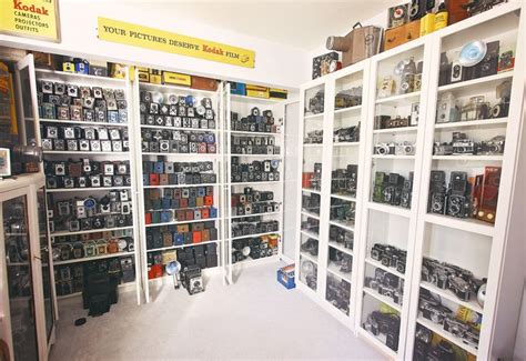 Vintage Camera Collection Display