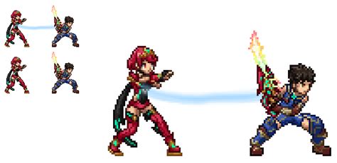 Xenoblade Chronicle 2 Rex And Pyra Sprite By Friendalias On Deviantart