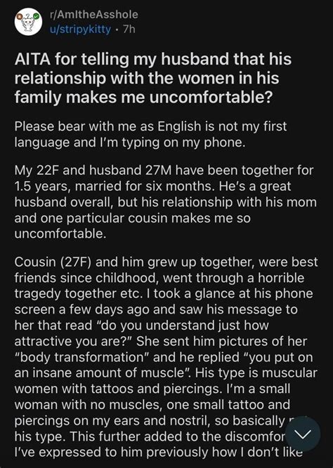 Aita For Telling My Husband That His Relationship With Women In His