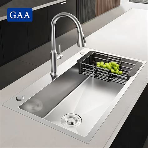 Gaa Kitchen Lababo Sink Stainless For Kitchen Double Sink Heavy Duty Small Lababo Stainless