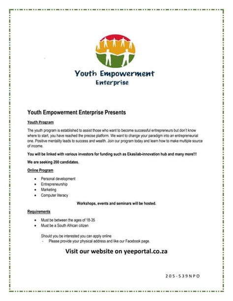 Youth Program Poster Pdf