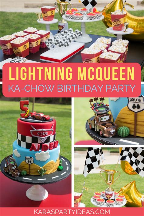 Karas Party Ideas Lightning Mcqueen Ka Chow Birthday Party Karas Party Ideas