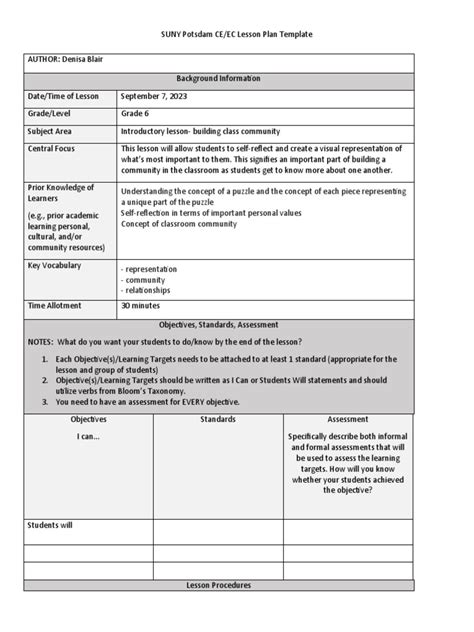 Gred664 Lesson Plan Template Lesson 1 Pdf Lesson Plan Learning