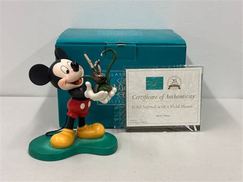Disney Wdcc Mickey Mouse It All Started With A Field Mouse Figurine Etsy
