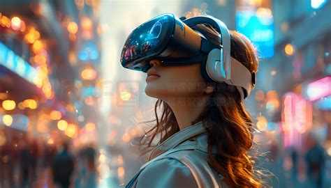 Vrai数字艺术 女孩戴着vr眼镜 Ai人像免费下载png格式4032像素编号70786017 千图网