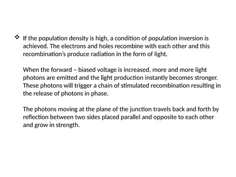 Laser Diode Principle And Working For Msc Phyiscs Electronis Pptx