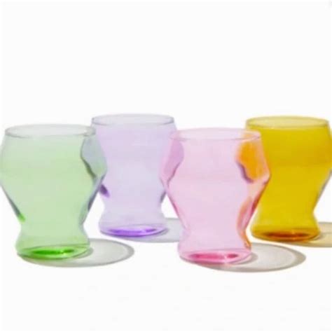 Anthropologie Kitchen Nib Yield Millennium Glasses Pack Of 4 Poshmark